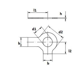 DIN 463 Sicherungsbleche mit 2 Lappen Edelstahl A2 19 50 Stück, 7,24