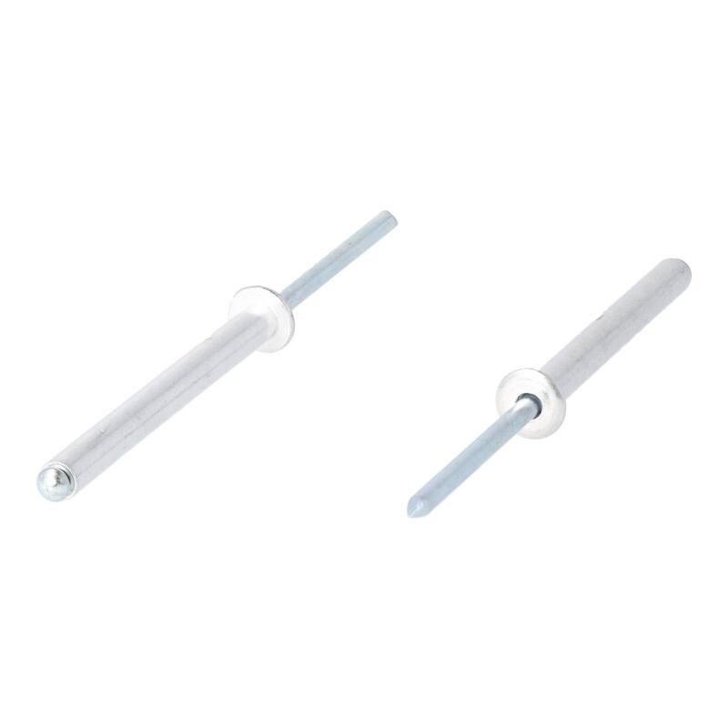 Blindnieten Flachkopf Alu/Stahl verzinkt (nach DIN 7337/ISO 15977) of ...