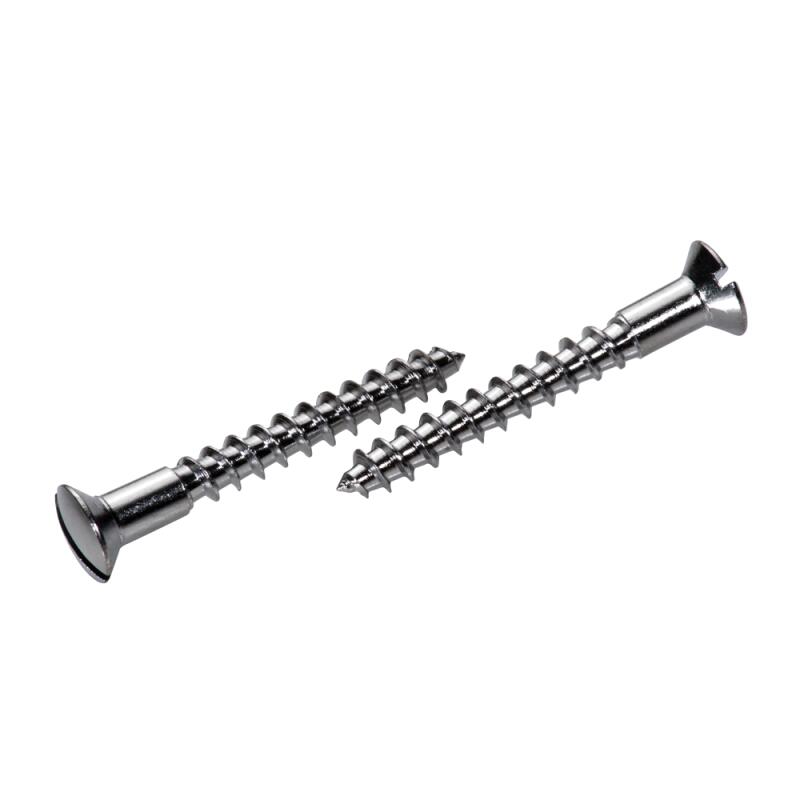 DIN 95 Linsensenk-Holzschrauben Schlitz Messing verchromt, 11,36