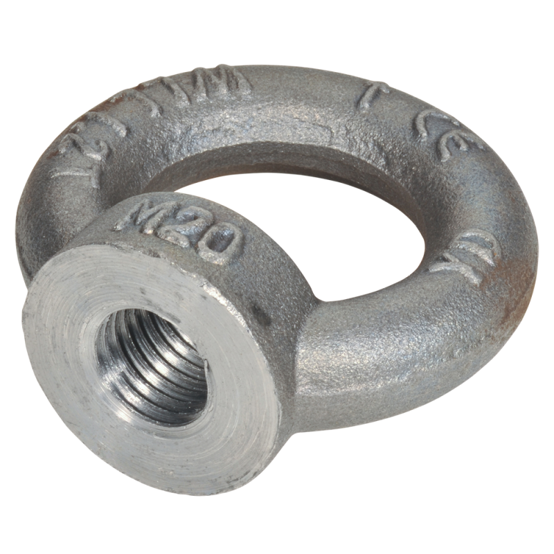 DIN 582 Ringmuttern Stahl C 15 E blank M 10 25 Stück, 23,35