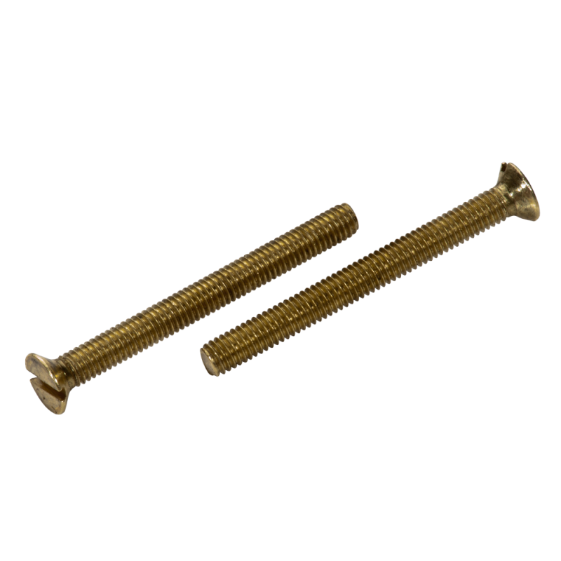 ISO 7434 Gewindestifte Schlitz Spitze Messing, 9,84