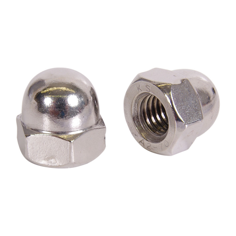 DIN 1587 Hutmuttern Sechskant hohe Form Edelstahl A2 M 6 50 Stück, 2,80